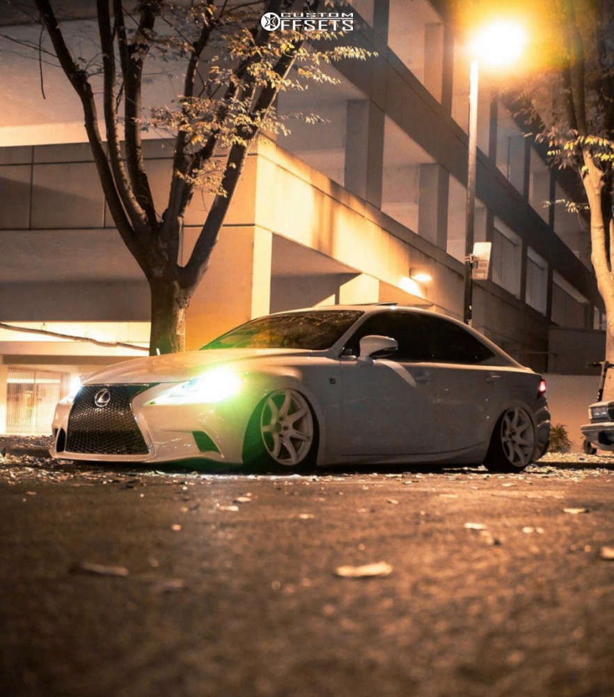 2016 Lexus IS200t with 18x9.5 22 Work Emotion T7r and 225/35R18 ...