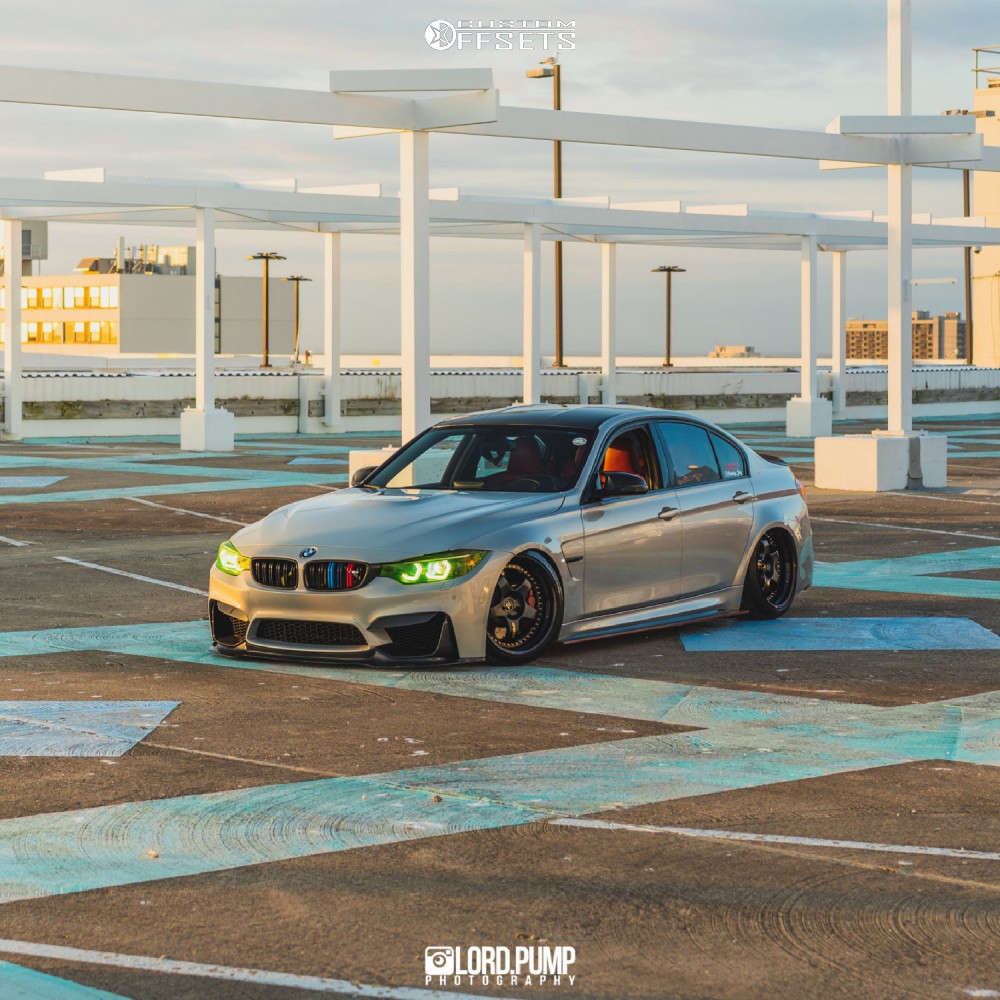 2015 BMW M3 with 19x11 35 Work Meister S1 3p and 275/35R19 Michelin ...