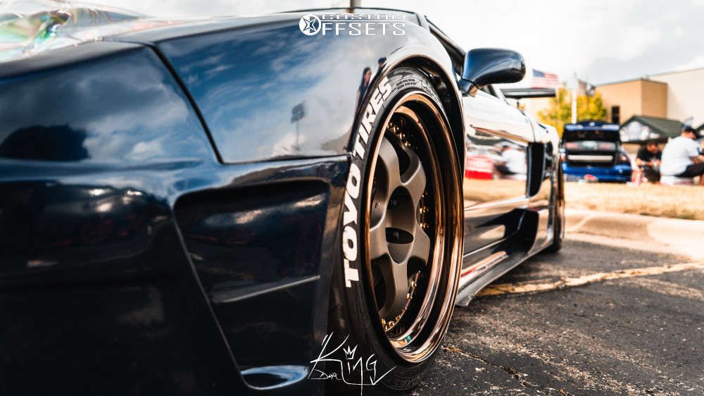 1992 Acura NSX with 18x9.5 12 Work Meister S1 3p and 225/30R18 Toyo ...