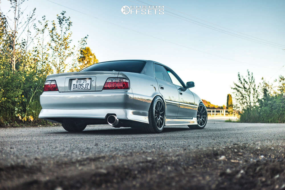 1998 Toyota Chaser with 18x9 25 WedsSport TC105X and 235/40R18 Michelin ...