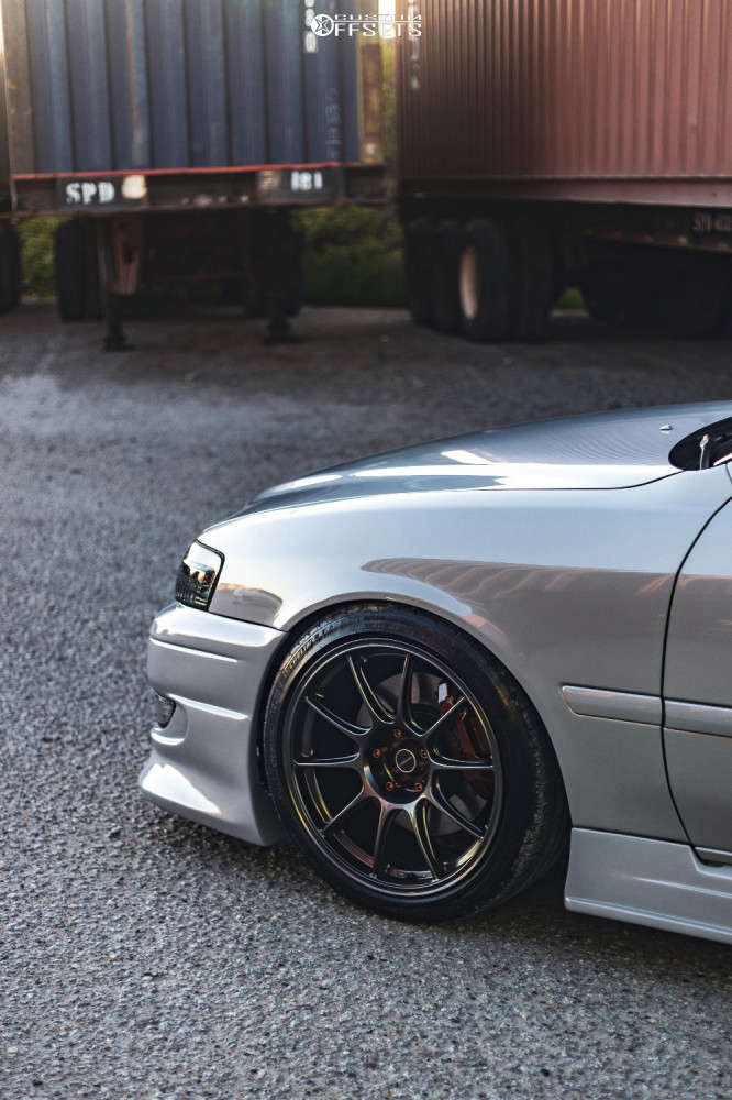 1998 Toyota Chaser with 18x9 25 WedsSport TC105X and 235/40R18 Michelin ...