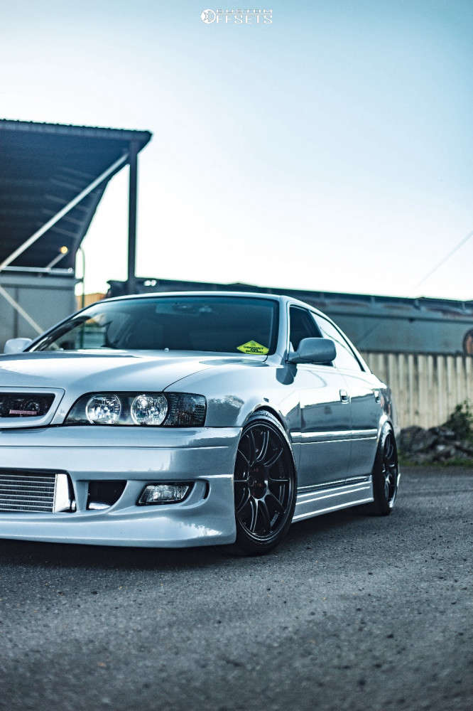 1998 Toyota Chaser with 18x9 25 WedsSport TC105X and 235/40R18 Michelin ...