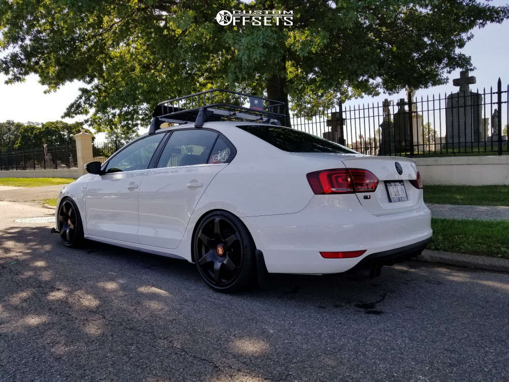 2013 Volkswagen Jetta with 19x8.5 45 Rotiform Six and 225/45R19 Lexani ...