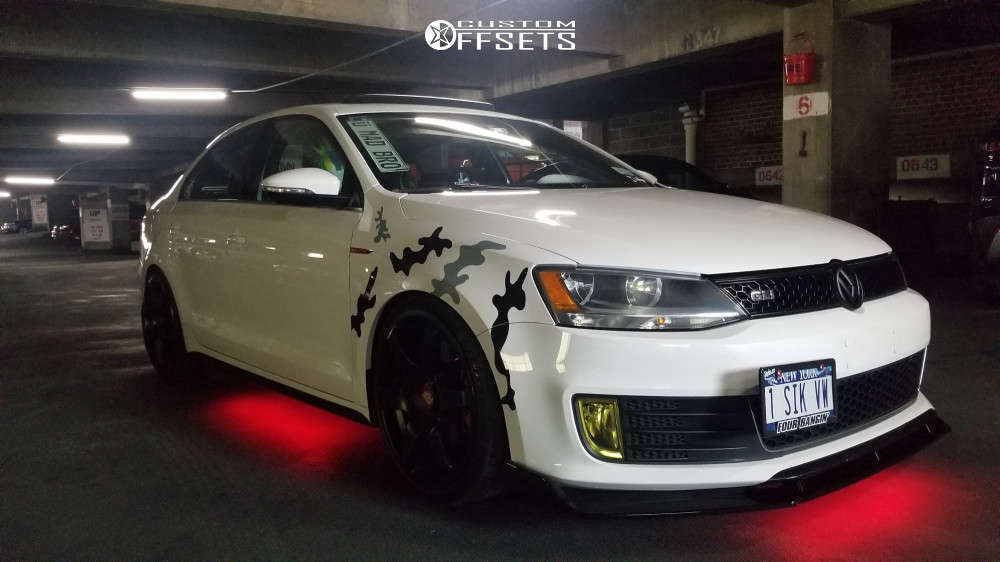 2013 Volkswagen Jetta with 19x8.5 45 Rotiform Six and 225/45R19 Lexani ...