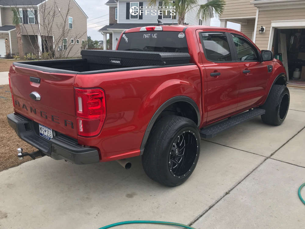 2019 Ford Ranger with 20x12 -44 Hardrock Crusher and 275/55R20 Toyo ...