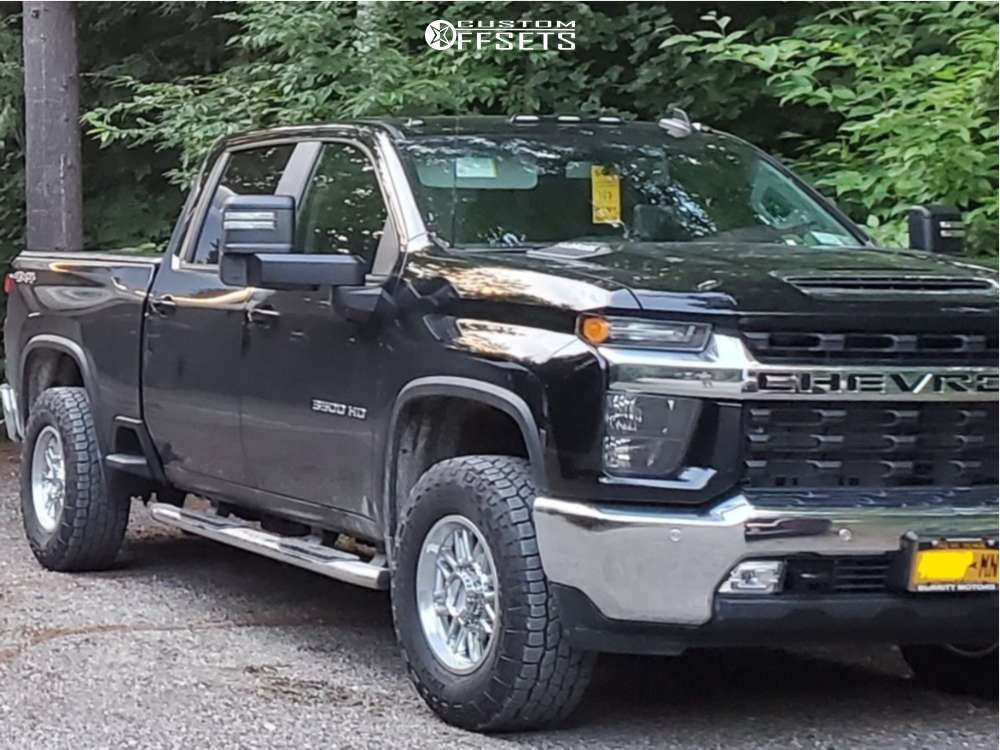 2020 Chevrolet Silverado 3500 HD with 18x9 18 Raceline Split and 35/12.5R18 Cooper Discoverer ...