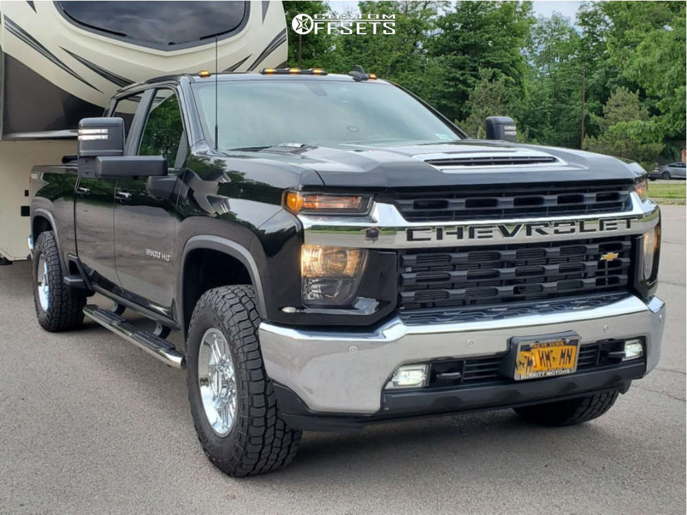 2020 Chevrolet Silverado 3500 HD with 18x9 18 Raceline Split and 35/12.5R18 Cooper Discoverer ...