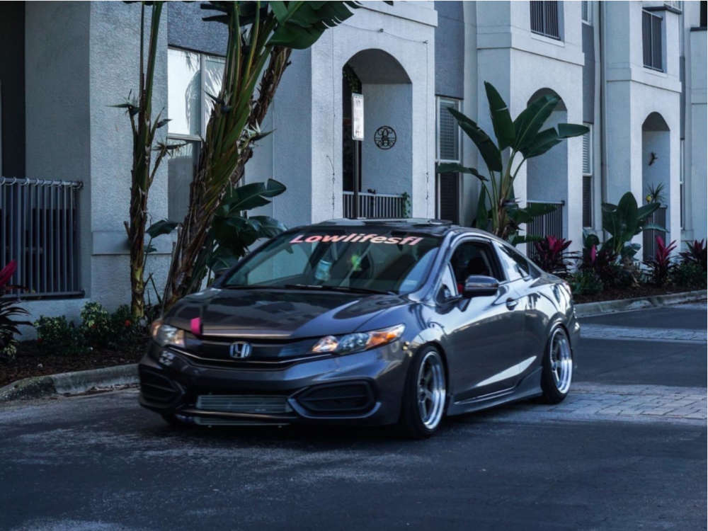 2014 Honda Civic with 17x9 20 MST Time Attack and 215/45R17 Uniroyal ...