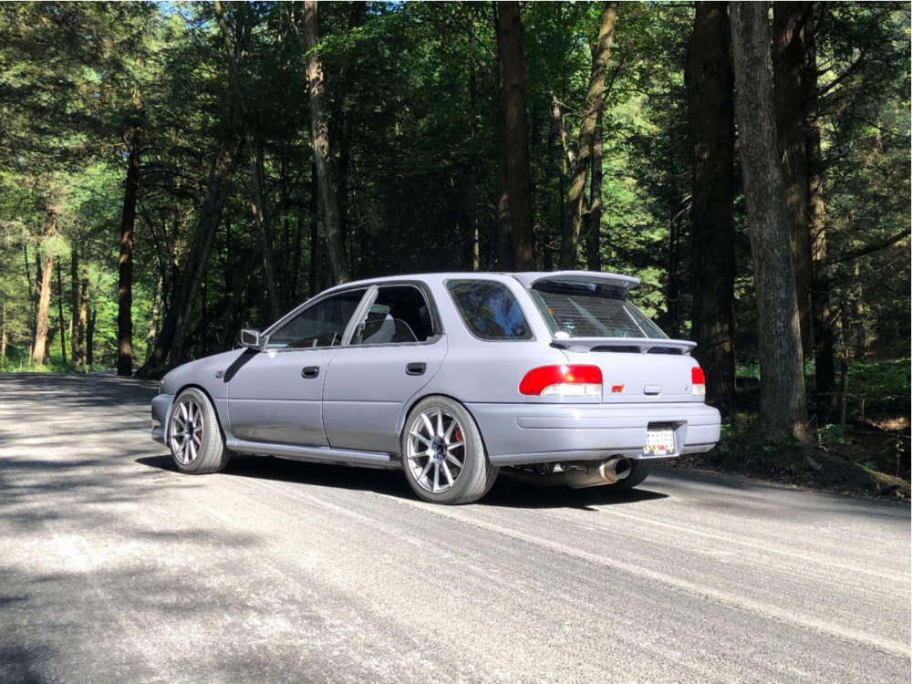 1996 Subaru Impreza with 17x8 45 Enkei Ts10 and 225/45R17 Hankook ...