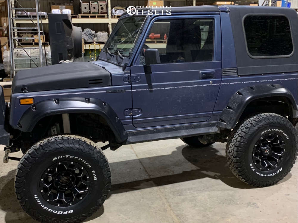 1987 Suzuki Samurai with 15x8 -16 Fuel Assault and 33/10.5R15 ...
