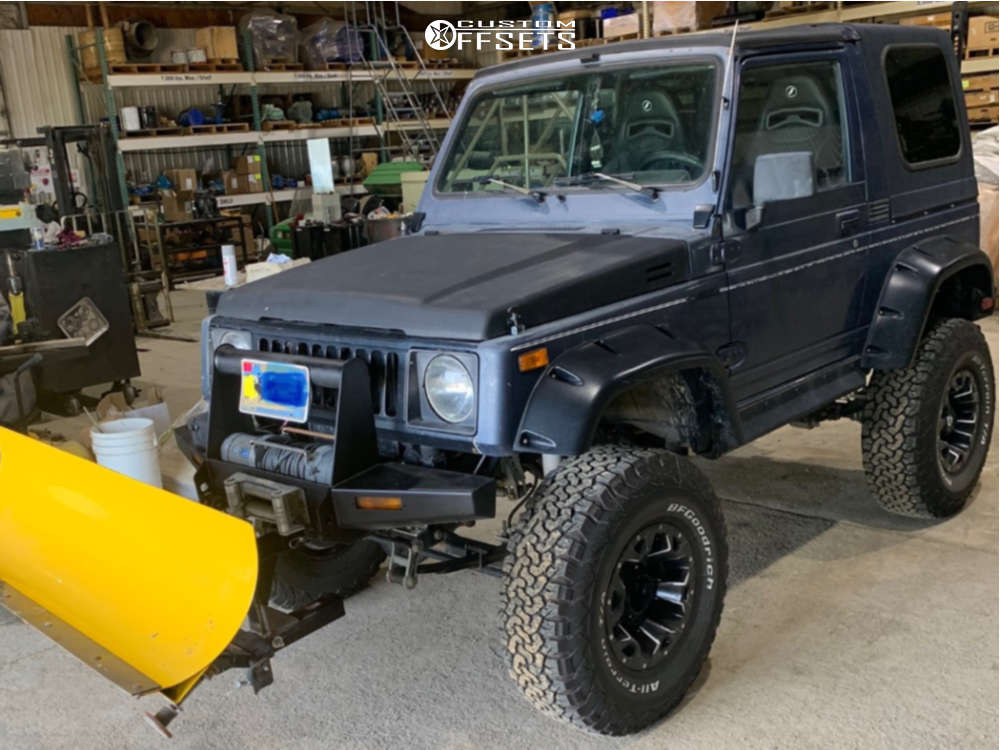 1987 Suzuki Samurai with 15x8 -16 Fuel Assault and 33/10.5R15 ...