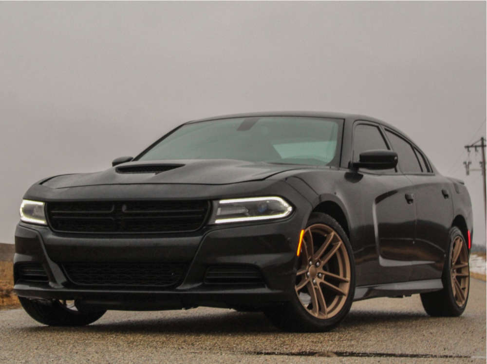 2016 Dodge Charger with 20x9 20 Voxx Replicas Hellcat Widebody 2 and 245 45R20 Falken Ziex Ze950 and Stock Custom Offsets