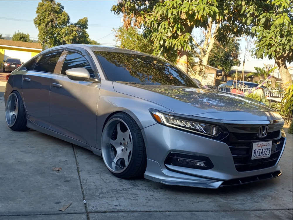 2018 Honda Accord with 19x11.5 -28 Weds Bazreia and 235/35R19 Accelera ...