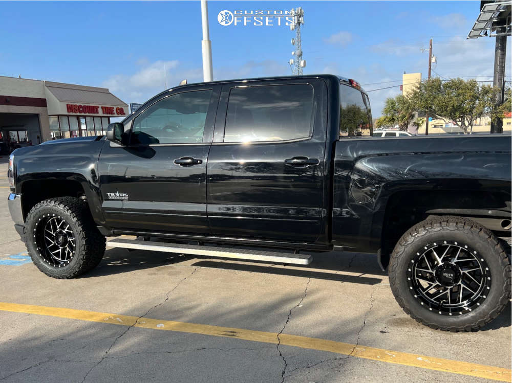 2018 Chevrolet Silverado 1500 with 20x10 -18 Moto Metal Mo985 and 295 ...