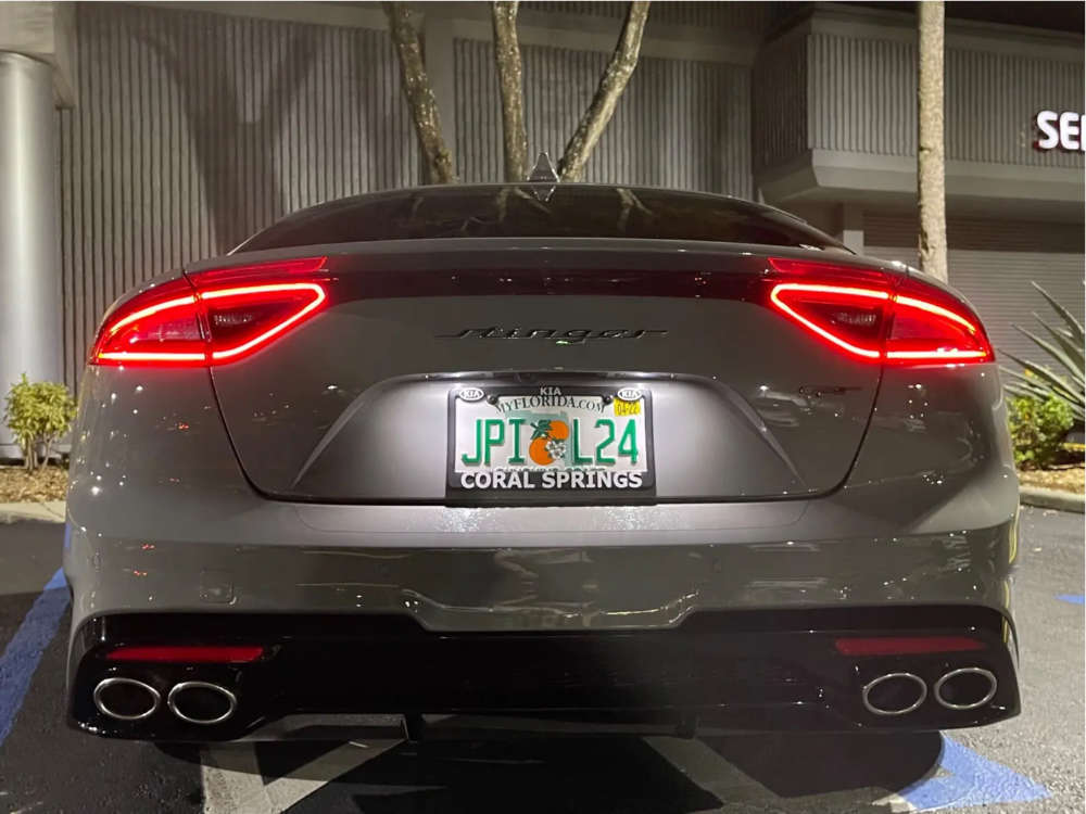 2020 Kia Stinger with 18x8.5 38 Enkei T6r and 245/45R18 Hankook Ventus V12 Evo 2 and Stock ...