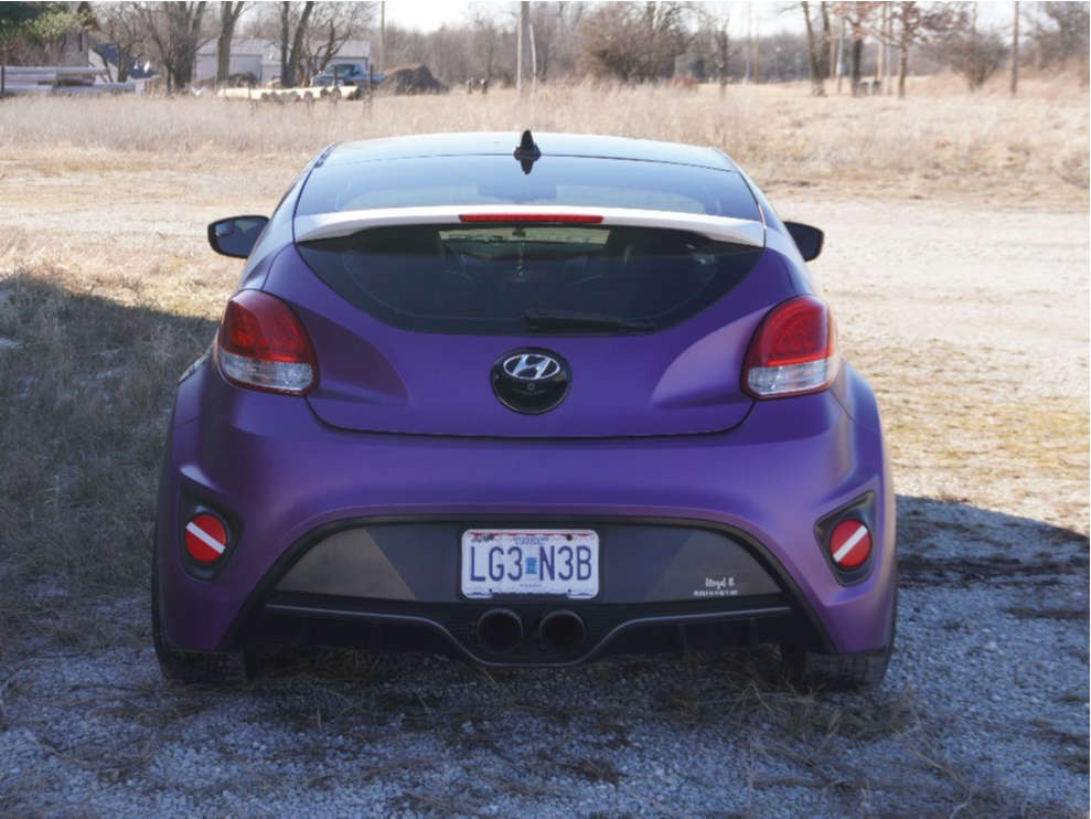 2016 Hyundai Veloster with 18x8.5 38 F1R F29 and 225/40R18 Goodyear ...