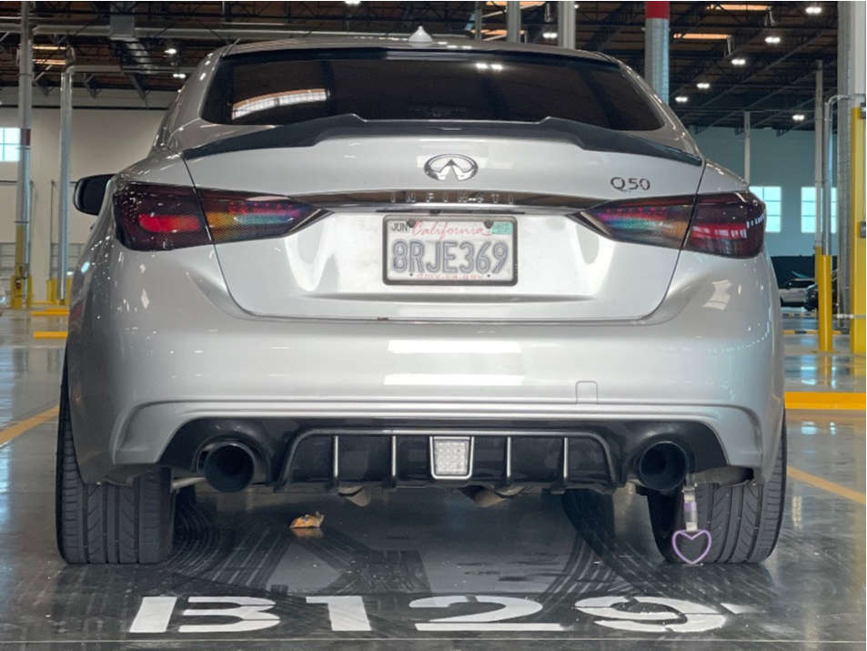 2019 INFINITI Q50 with 20x9 35 Blaque Diamond Bd-11 and 245/40R20 ...