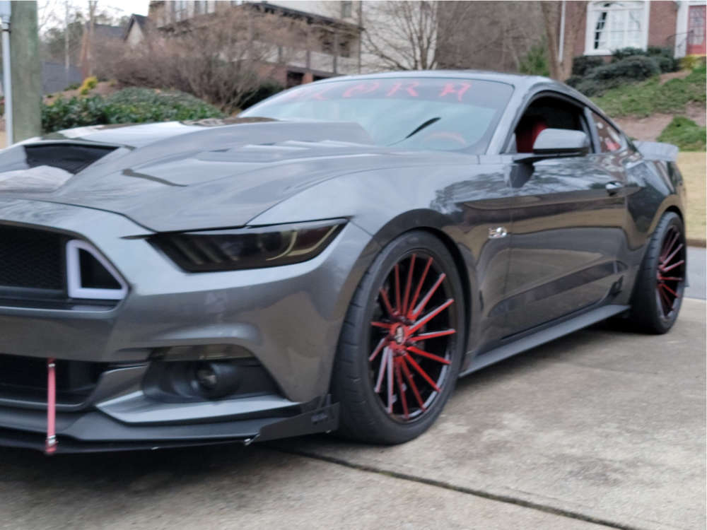 2017 Ford Mustang with 20x10.5 35 STR 616 and 275/35R20 Nitto Nt555 G2 ...