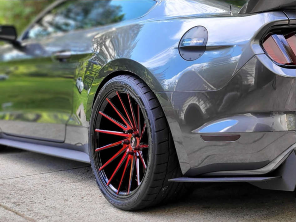 2017 Ford Mustang with 20x10.5 35 STR Str 616 and 275/35R20 Nitto Nt555 ...