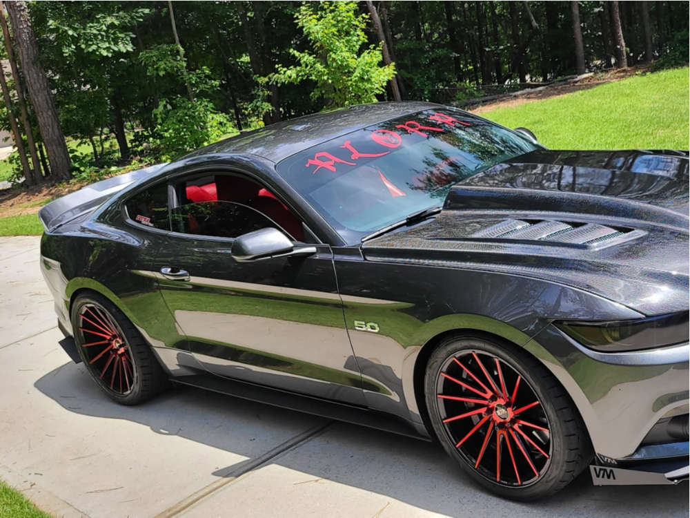 2017 Ford Mustang with 20x10.5 35 STR Str 616 and 275/35R20 Nitto Nt555 ...