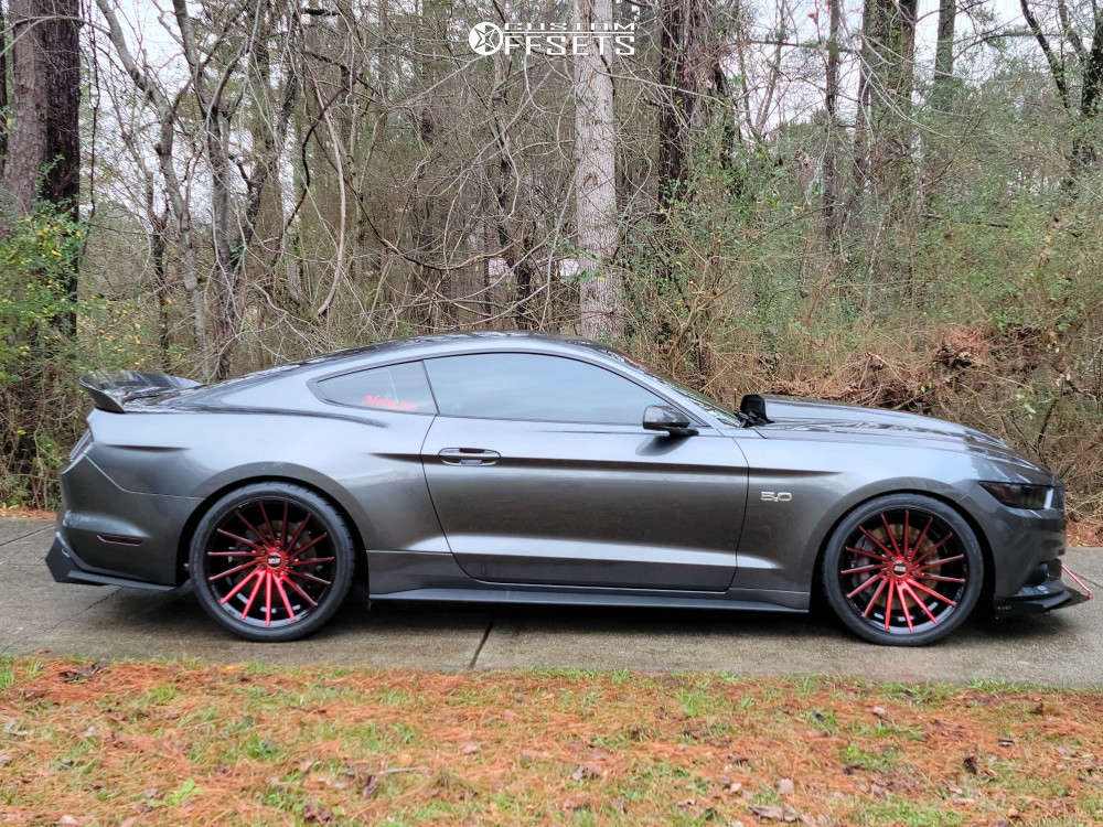 2017 Ford Mustang with 20x10.5 35 STR Str 616 and 275/35R20 Nitto Nt555 ...