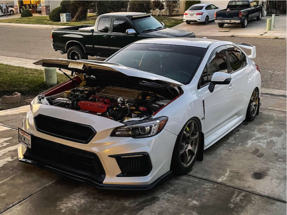 2019 Subaru WRX STI with 18x9.5 38 AVID1 AV26 and 255/40R18 Accelera ...