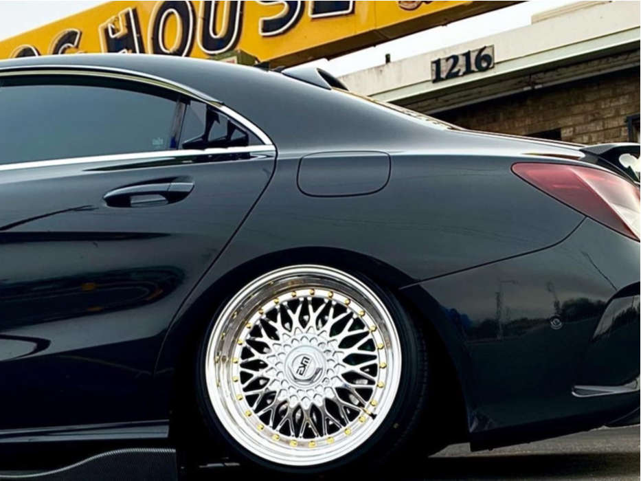 2016 Mercedes-Benz CLA250 with 18x9.5 38 ESM Esm-002r and 215/35R18 Lexani Lxuhp-207 and Air ...