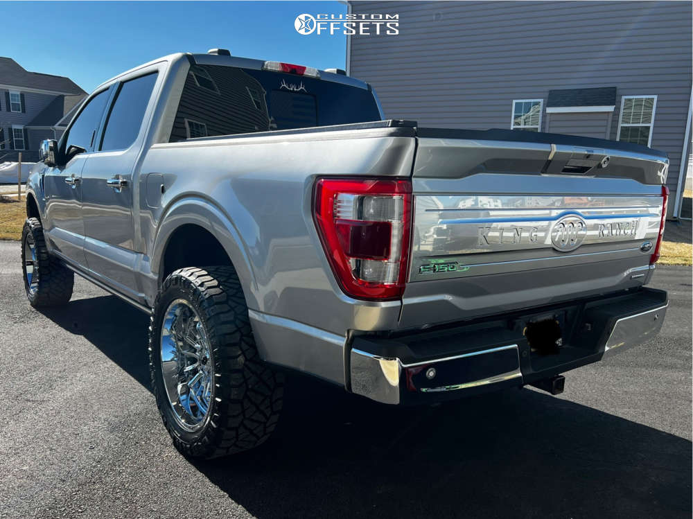 2021 Ford F-150 with 22x10 -19 Vision Riot and 35/12.5R22 Nitto Ridge ...