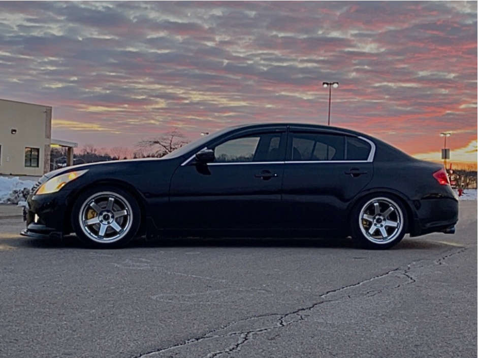2010 INFINITI G37 with 18x9.5 38 AVID1 AV6 and 245/40R18 Vercelli ...