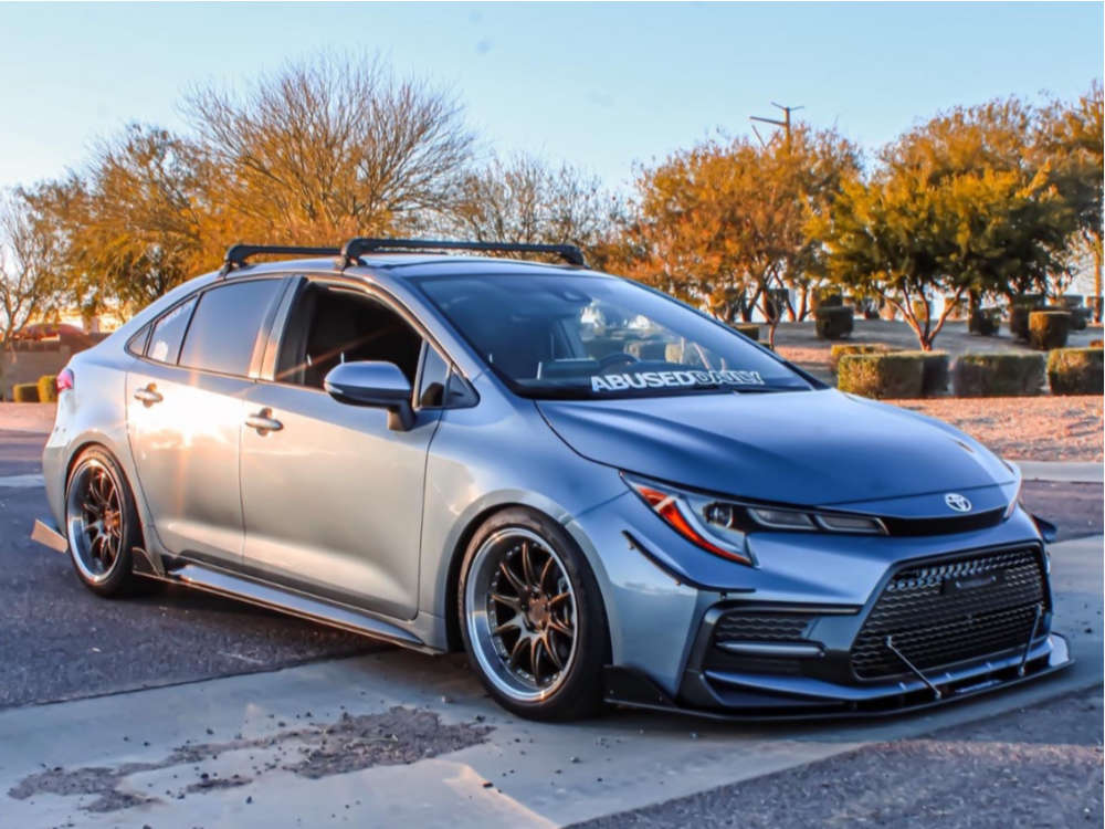 2021 Toyota Corolla with 18x9.5 35 Aodhan Ds07 and 245/40R18 Michelin ...