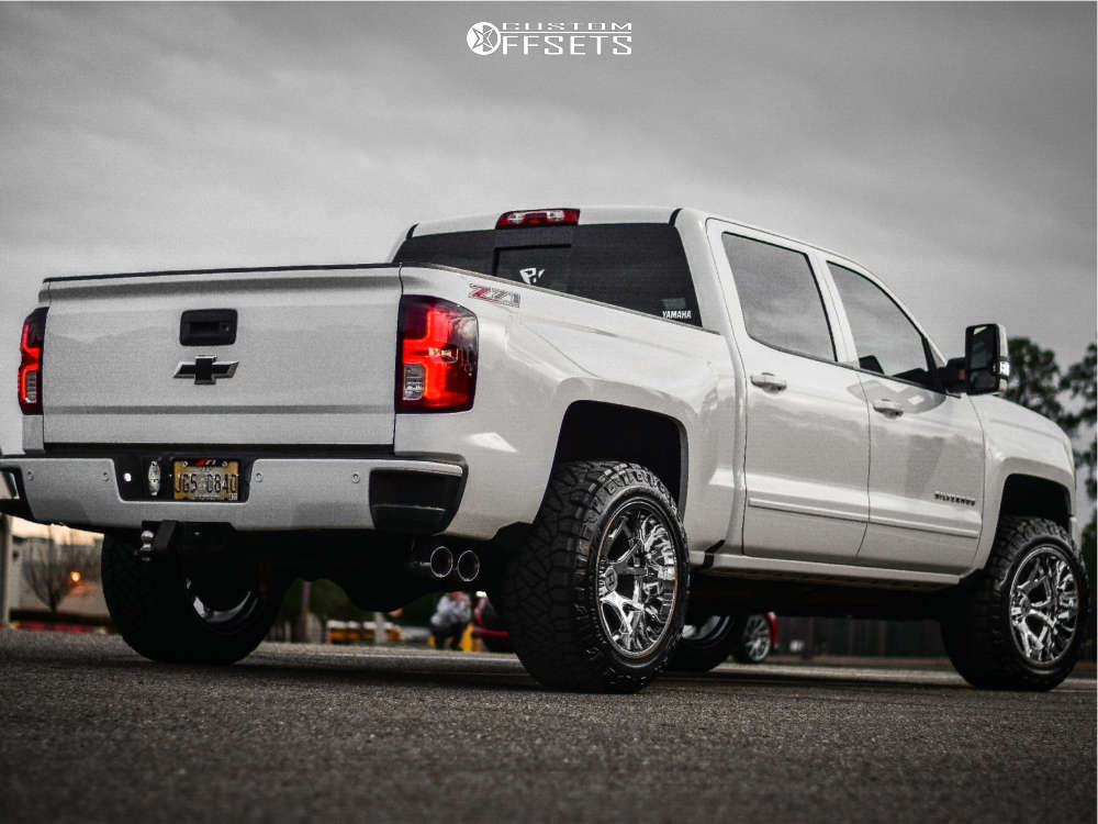 2017 Chevrolet Silverado 1500 with 20x12 -44 Hostile Rage and 33/12 ...
