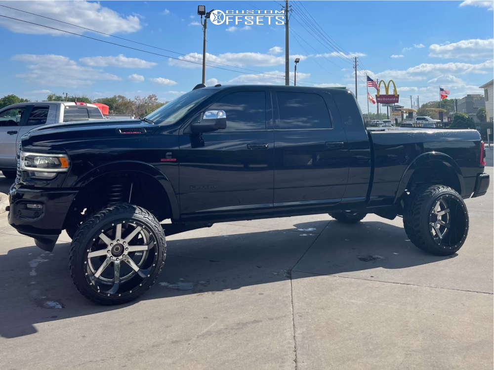 2019 Ram 2500 with 24x16 -100 Fuel Maverick D260 and 35/13.5R24 AMP Mud ...
