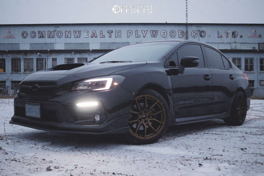 2019 Subaru WRX with 18x9.5 35 Option Lab R716 and 245/40R18 Dunlop Sp ...