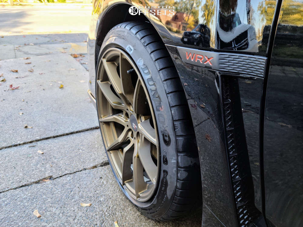 2019 Subaru WRX with 18x9.5 35 Option Lab R716 and 245/40R18 Dunlop Sp ...