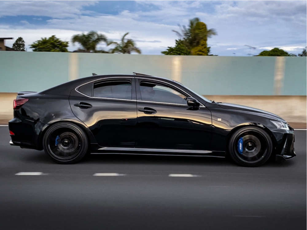 2008 Lexus IS350 with 18x9 38 MTG Rush and 235/40R18 Hankook Ventus V12 ...