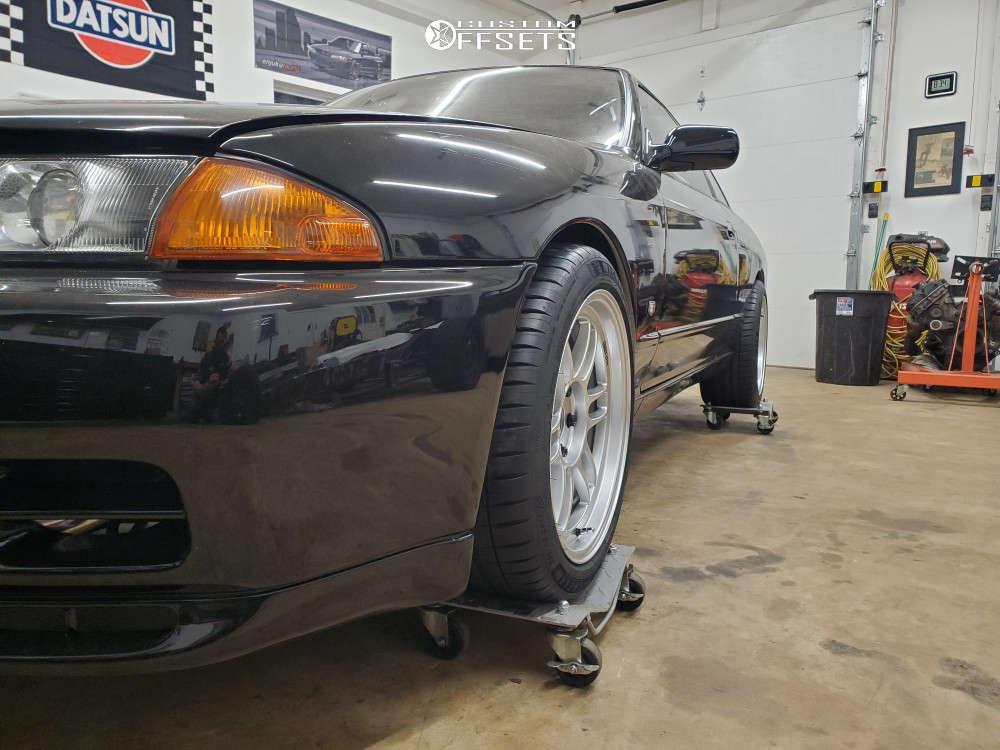 1991 Nissan Skyline with 17x9 22 Enkei RPF1 and 245/40R17 Michelin ...