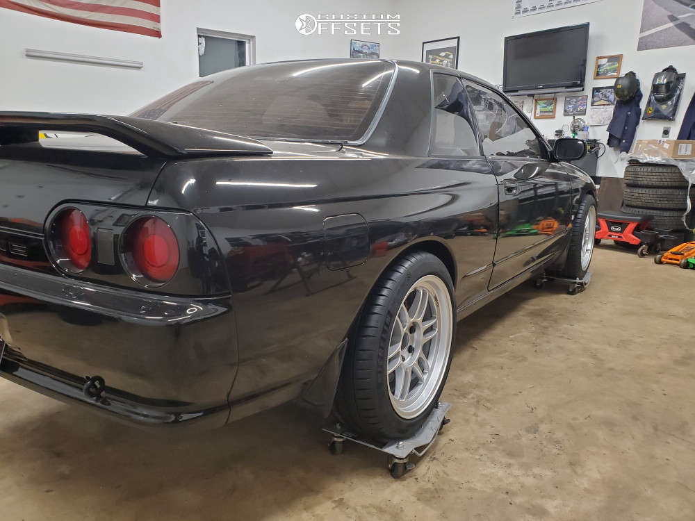 1991 Nissan Skyline with 17x9 22 Enkei RPF1 and 245/40R17 Michelin ...