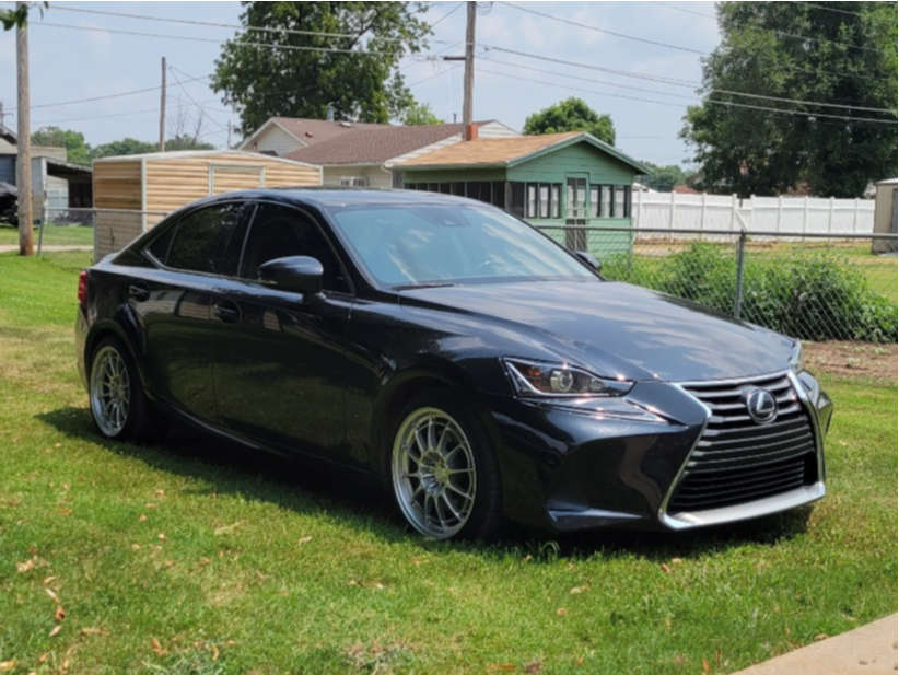 2017 Lexus IS300 with 18x8.5 38 Enkei Nt03m and 225/40R18 Michelin ...