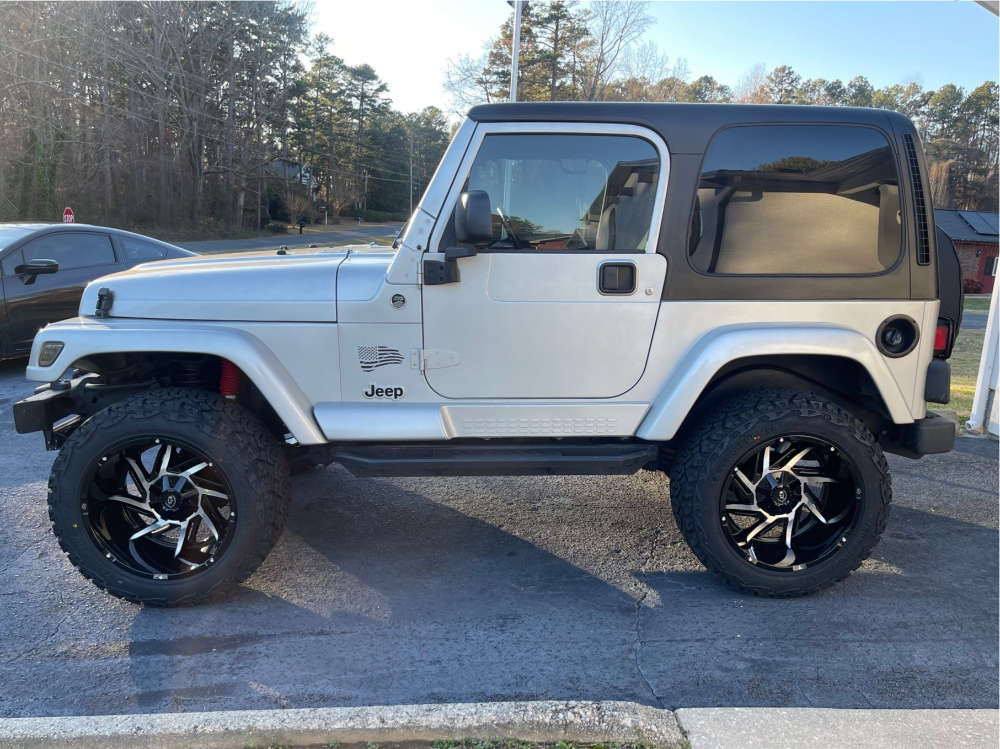 2003 Jeep TJ with 20x12 -51 Vision Prowler 422 and 33/12.5R20 Venom ...