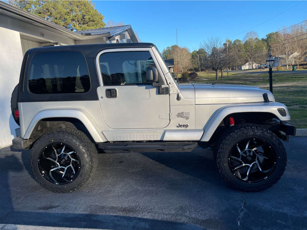 2003 Jeep TJ with 20x12 -51 Vision Prowler 422 and 33/12.5R20 Venom ...