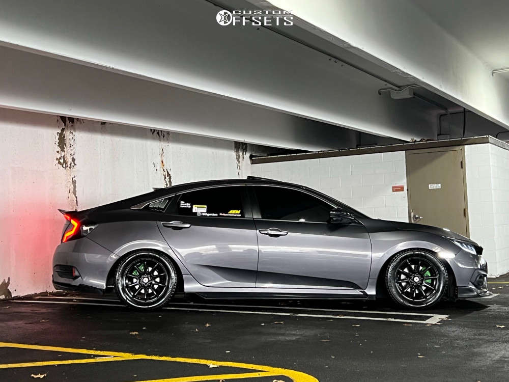 2016 Honda Civic with 16x7 40 Konig Control and 215/55R16 Bridgestone ...