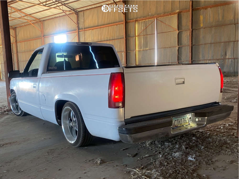 1995 Chevrolet C1500 with 18x9.5 6 Ridler Style 695 and 235/45R18 Barum ...