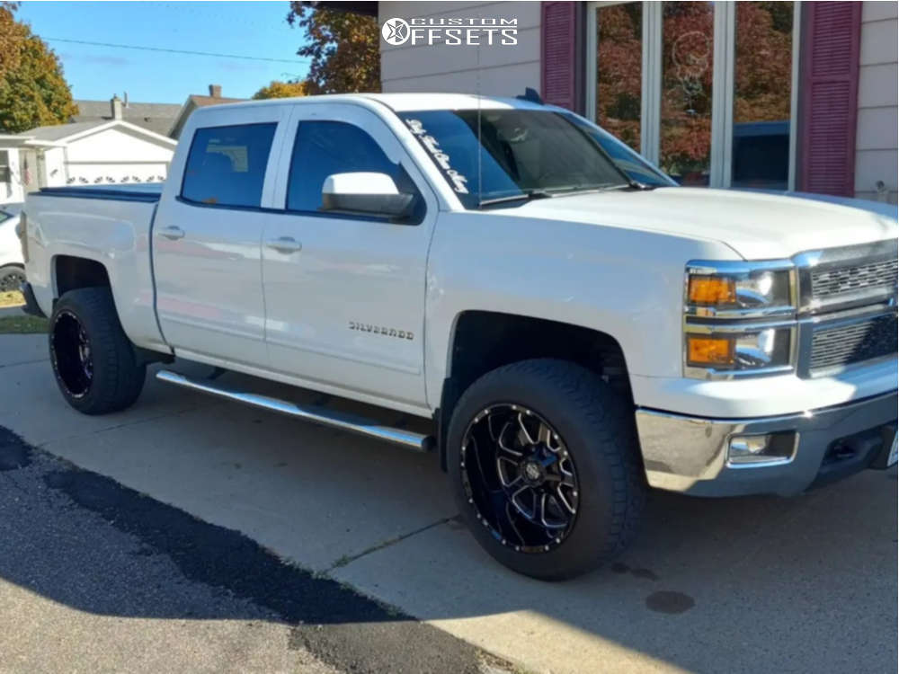 2015 Chevrolet Silverado 1500 with 20x12 -44 Pure Grit PG101 and 305 ...