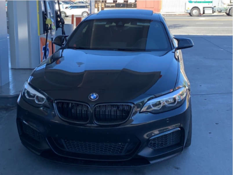 2019 BMW M240i with 18x8.5 35 Apex Sm-10 and 245/35R18 Firestone Firehawk Indy 500 and Lowering ...