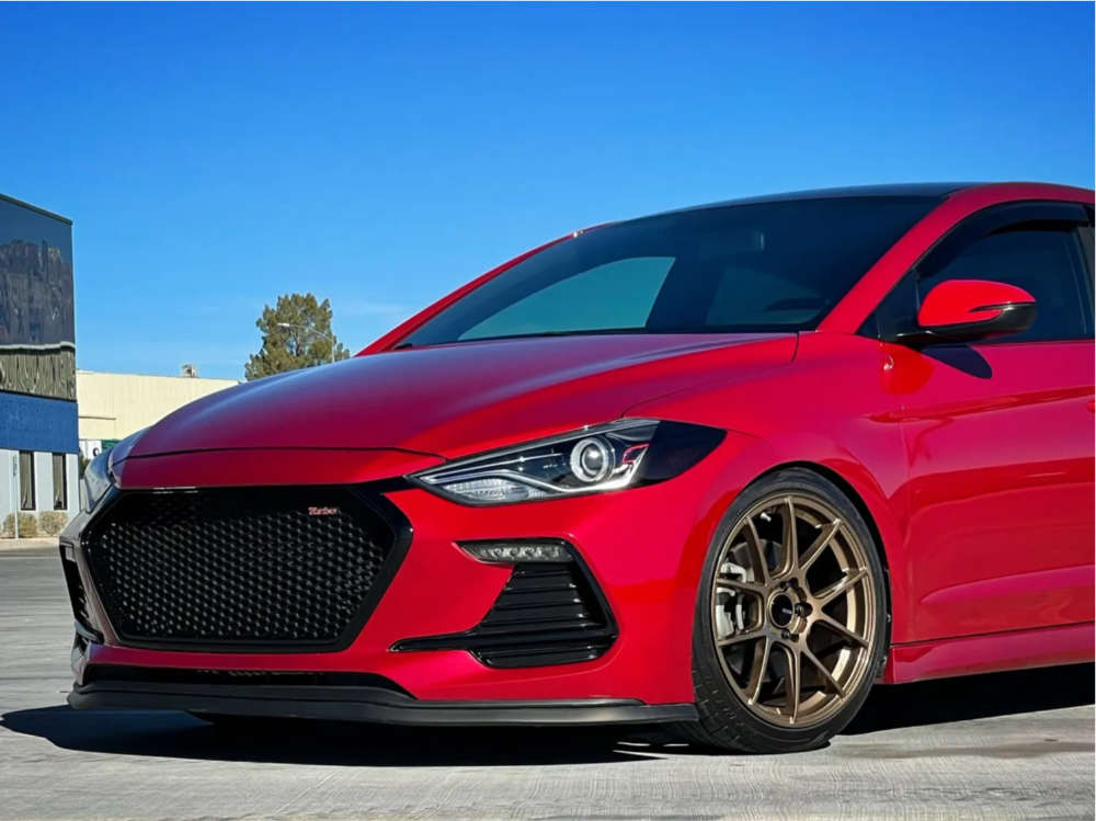 2017 Hyundai Elantra with 18x8.5 45 Enkei Tsv and 225/40R18 Toyo Tires ...
