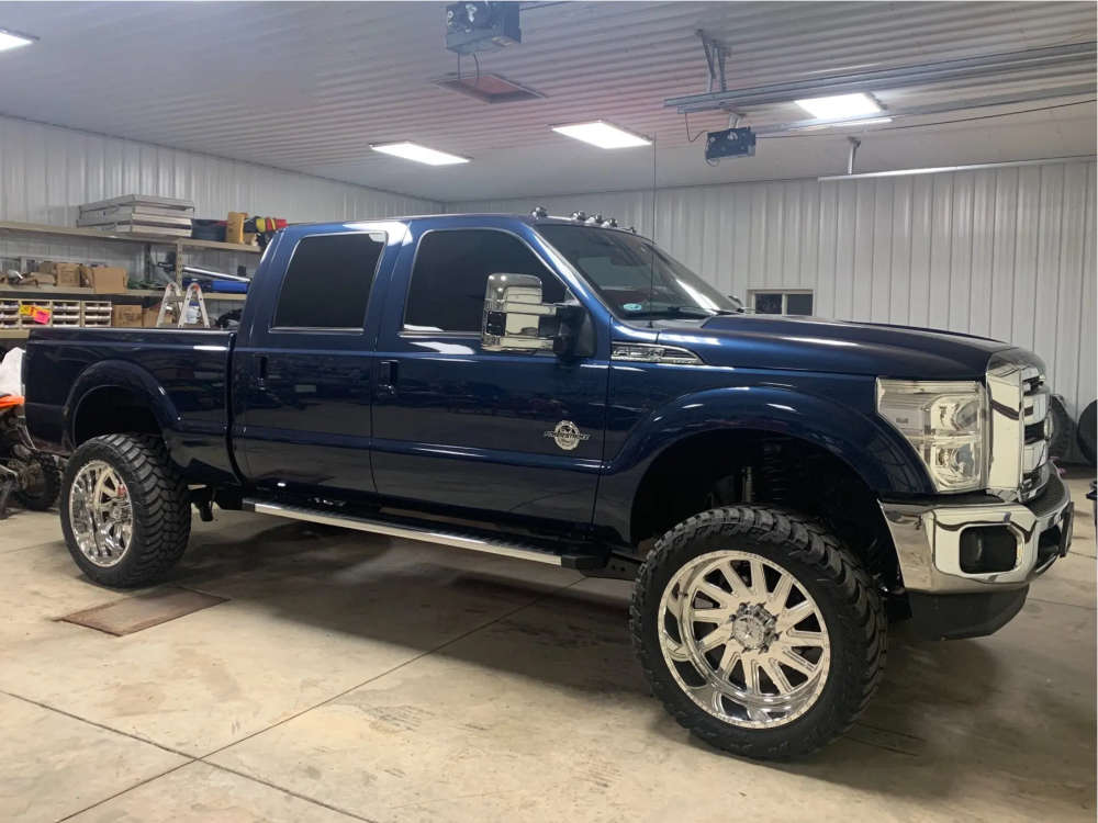 2015 Ford F-250 Super Duty with 24x12 -40 American Force Aka Ss and 37/ ...