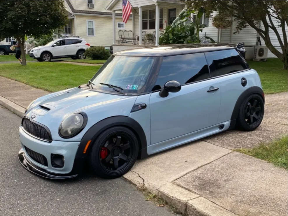2007 Mini Cooper with 17x8 35 AVID1 AV6 and 205/45R17 Hankook Ventus V2 ...
