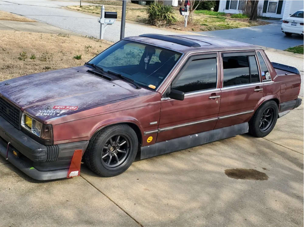 1989 Volvo 740 with 15x8 0 Rota Rkr and 225 50R15 Kumho Ecsta Ast and Lowering Springs Custom Offsets