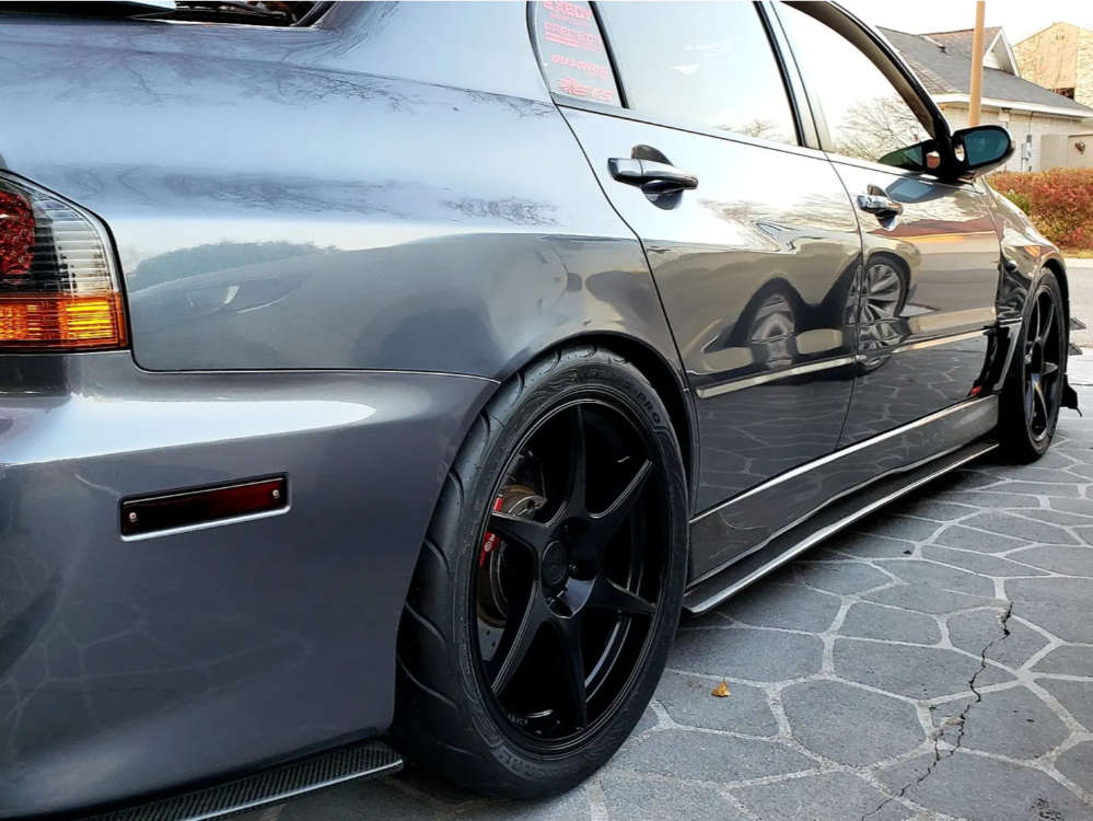 2006 Mitsubishi Lancer with 18x8.5 30 Anovia Titan and 255/35R18 ...