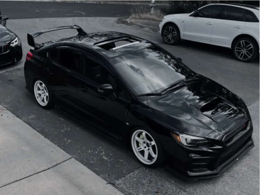 2020 Subaru WRX STI with 18x10 40 Volk Te37 and 245/40R18 Michelin ...
